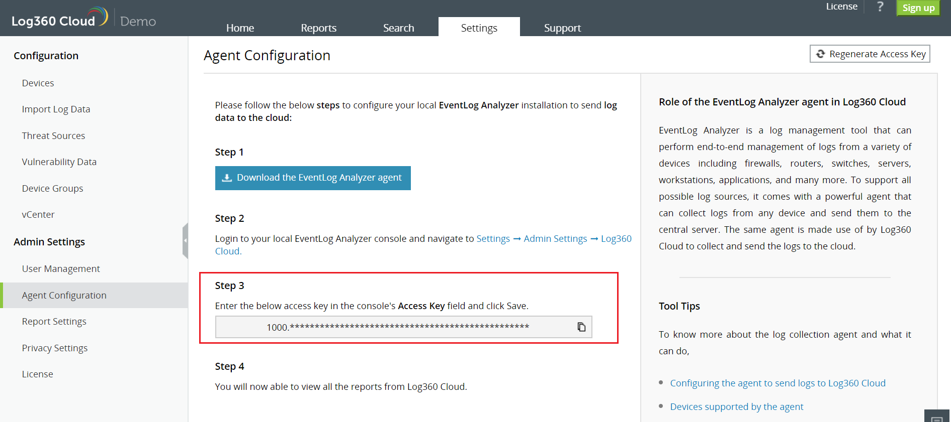 Log360 Cloud - EventLog Analyzerのスタンドアロン/管理対象サーバーのヘルプ