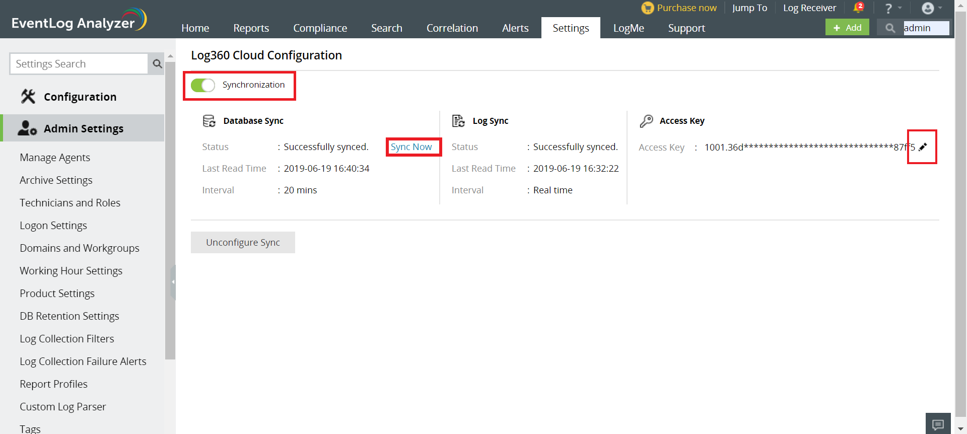 Log360 Cloud - EventLog Analyzerのスタンドアロン/管理対象サーバーのヘルプ