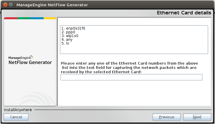 NetFlow Generatorのインストール｜NetFlow Analyzerヘルプ ドキュメント