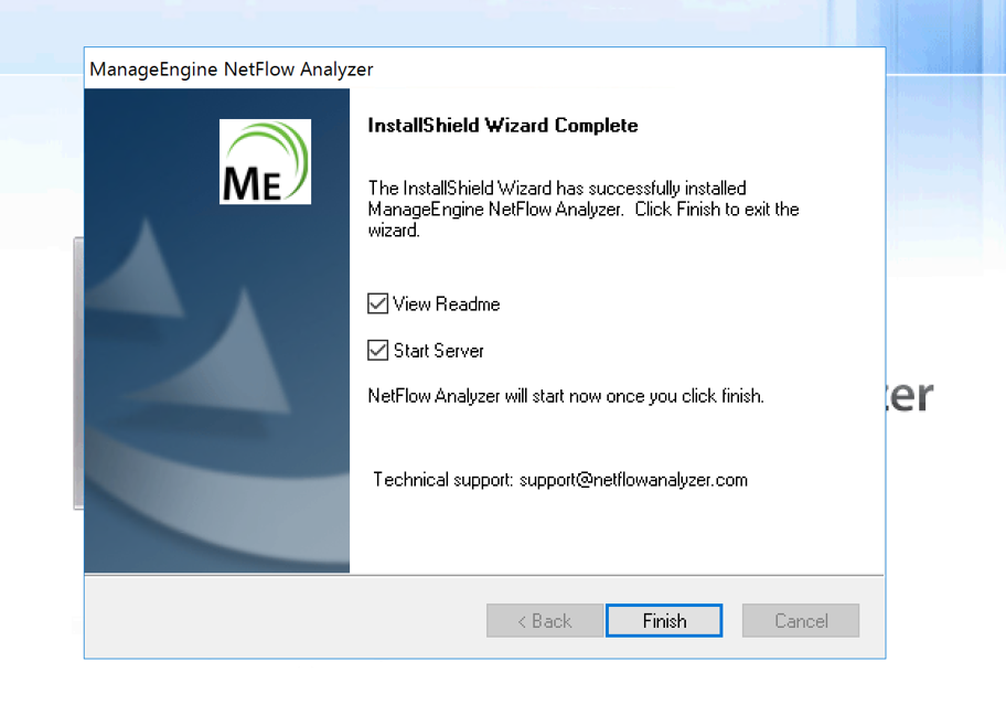 インストール ガイドと起動｜NetFlow Analyzerヘルプ ドキュメント