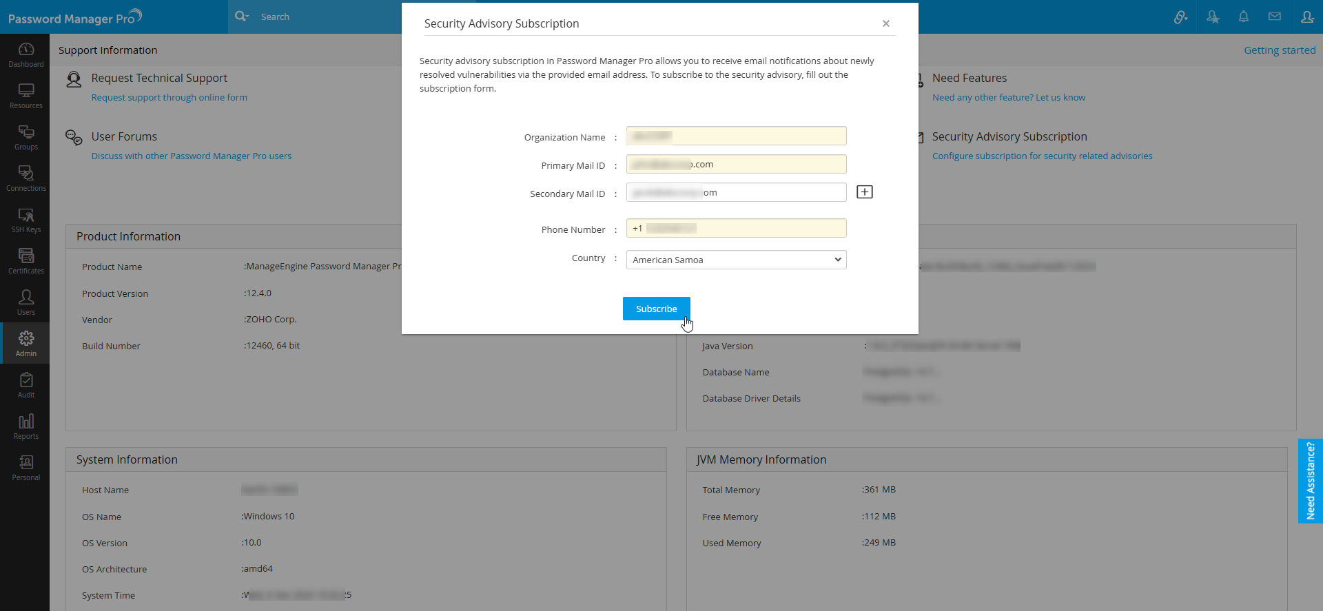 Password Manager Proのサポート機能