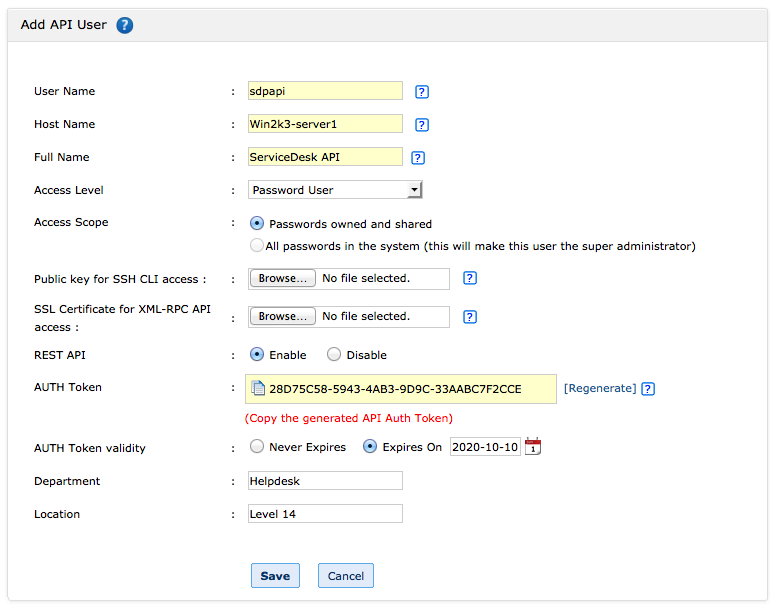 RESTful API